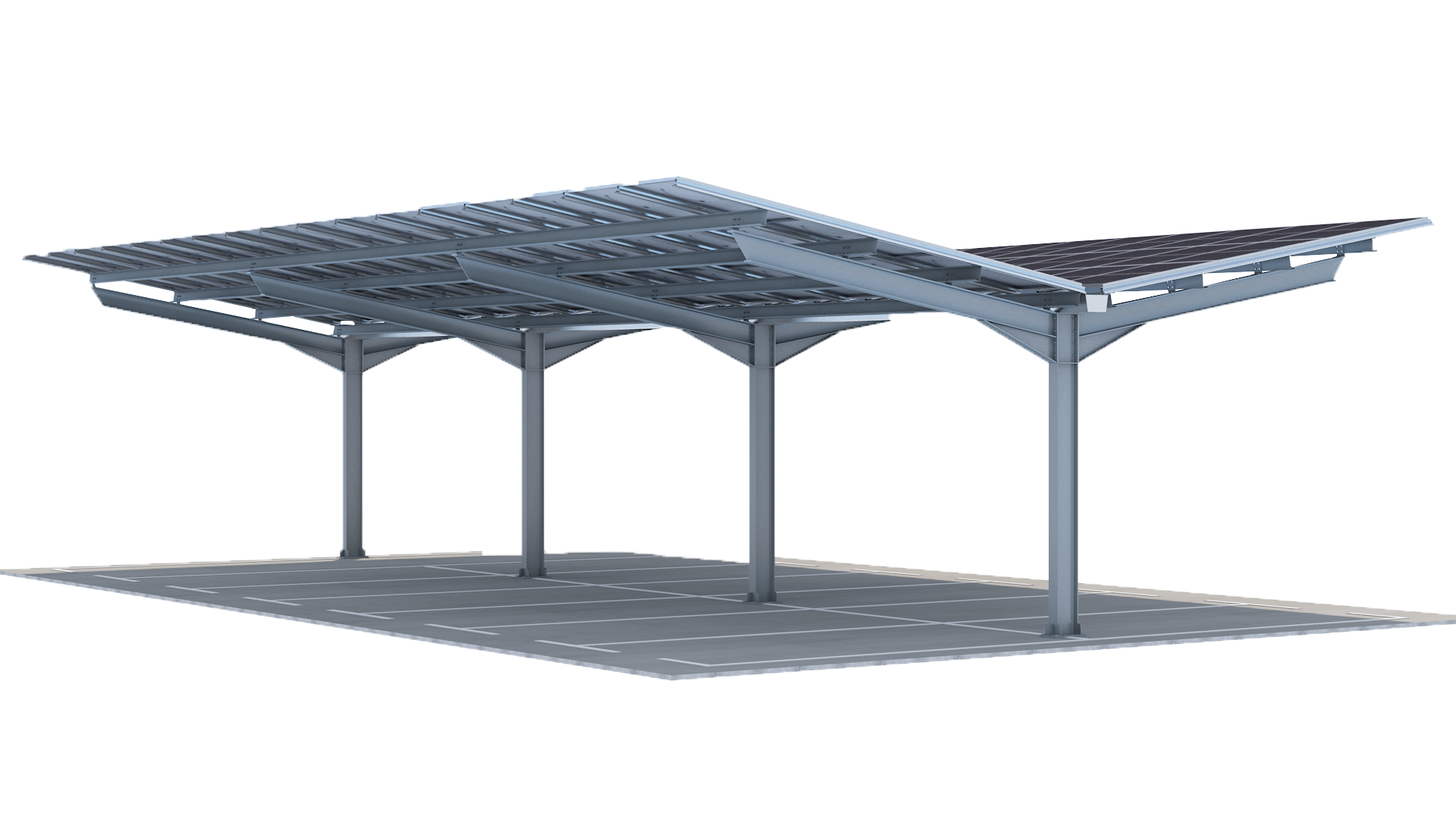 Ombrières photovoltaïques – Profil Evolution, Optima & Fixations